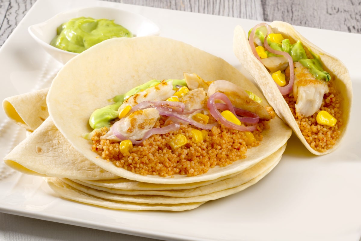 Tacos de poisson grillé et couscous épicé | TIPIAK
