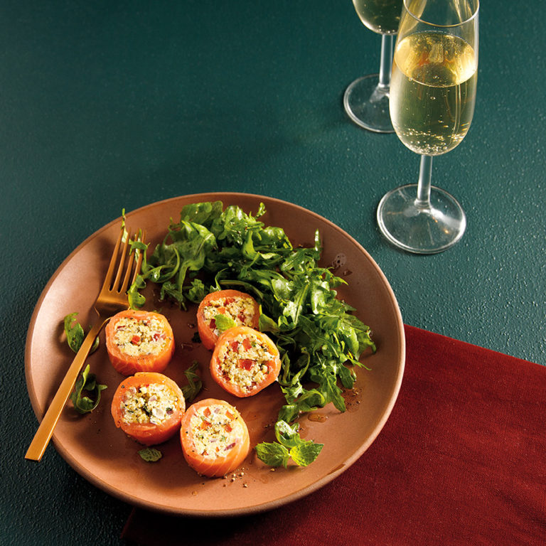 Roulés de saumon fumé au couscous au citron | TIPIAK